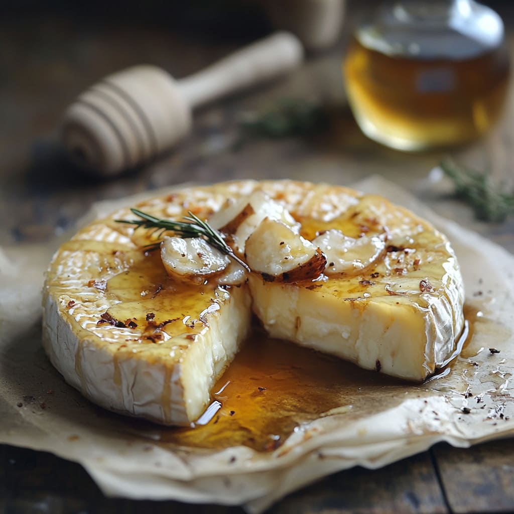 Brie al horno con miel