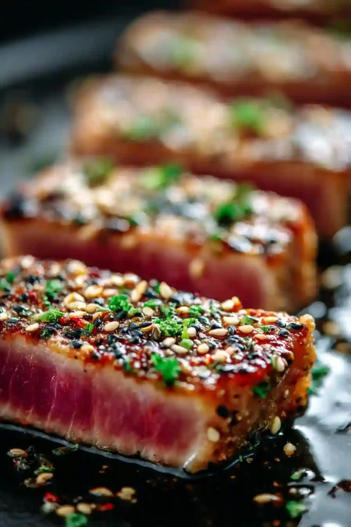 Delicioso Atún Sellado con Costra de Sésamo para una cena ligera