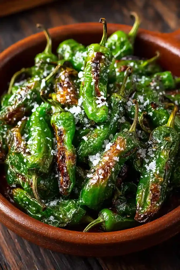 Pimientos Padrón Sal Escamas Crujientes Fácil ¡Sabor Perfecto!